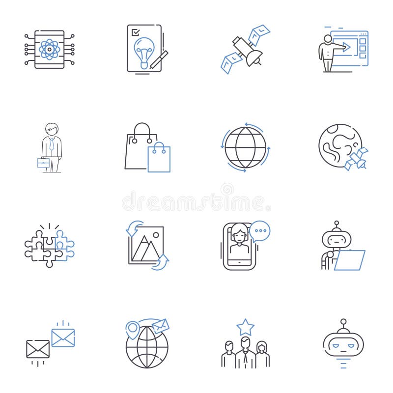 Cutting-edge Revolution Line Icons Collection. Innovation, Progress ...