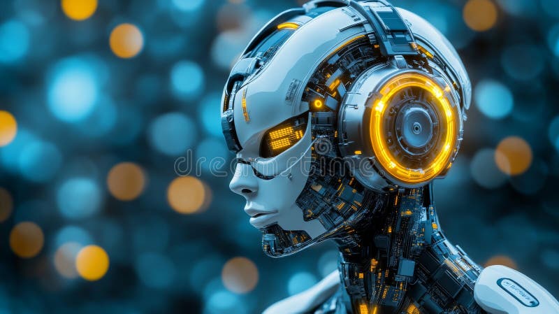 A Cutting-edge Robotic Head with Luminous Circuitry, Merging Technology ...