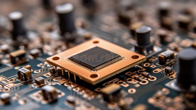 Cutting-edge Robotics Chip Production Facility Stock Illustration ...