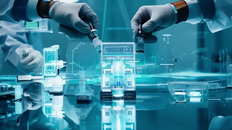 Cutting Edge Scientist in Modern Lab with Advanced Technology Stock ...