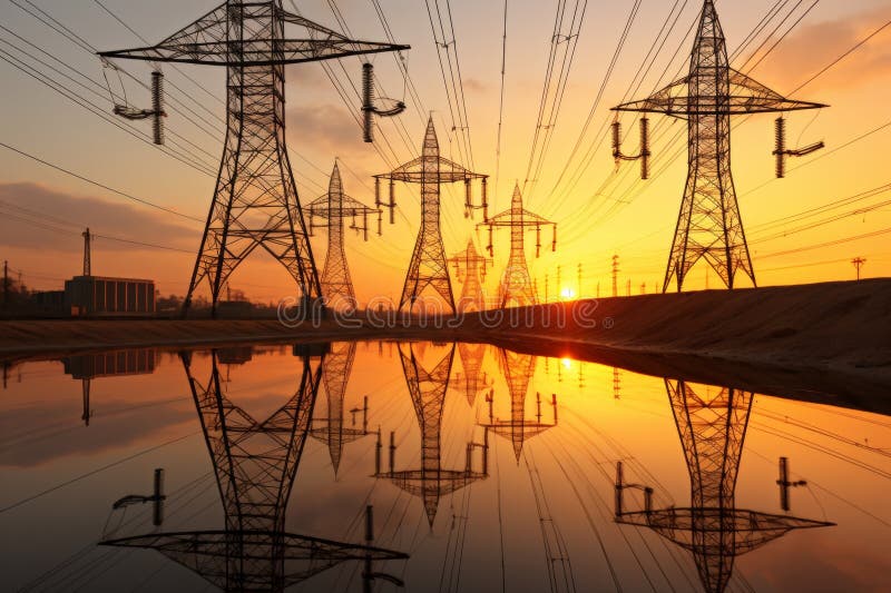 Cutting Edge Smart Grid Tech in Modern Electrical Pylons with Advanced ...