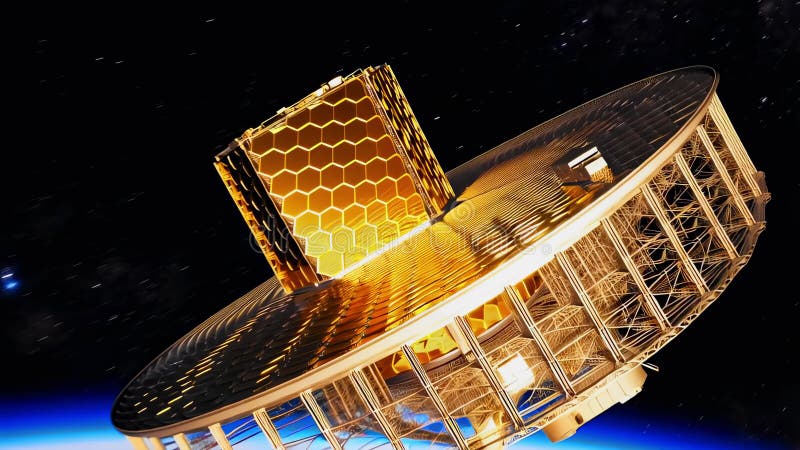 A Cutting-edge Space Telescope Orbits Earth, Showcasing Its Brilliant ...