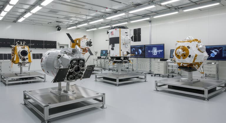 Cutting-edge Spacecraft Assembly Room Featuring Advanced Satellite ...