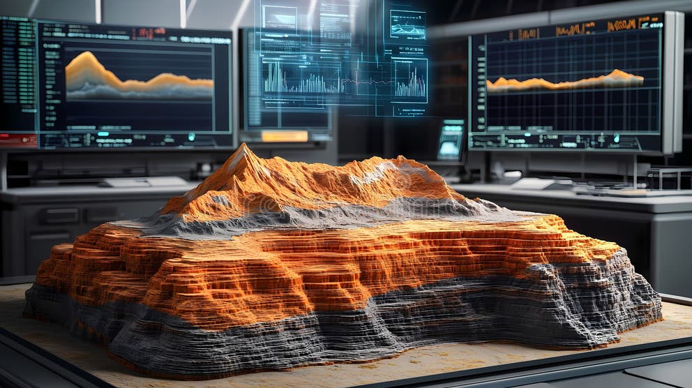 Geological Exploration, Analyzing Terrain Data with Advanced Technology ...