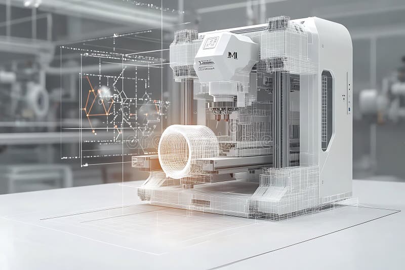 Cutting-Edge Technology Close-Up of Industrial 3D Printing Process ...