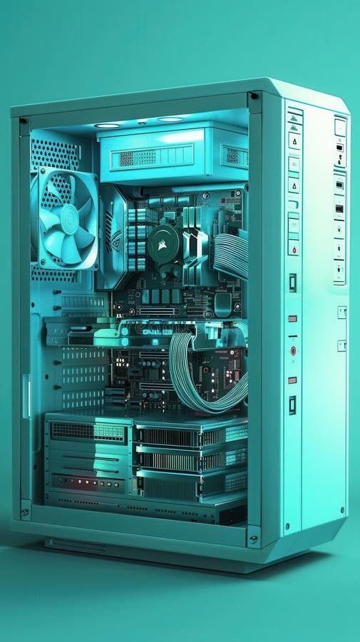 Cutting-Edge Technology. Computer Processing Information and Performing ...