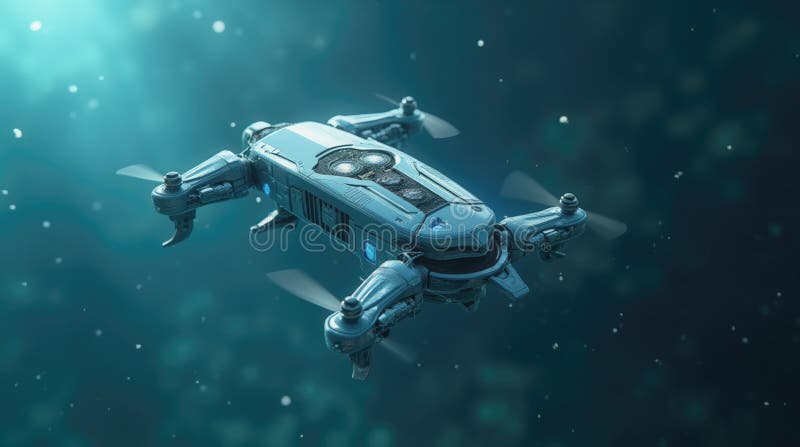 A Cutting-edge Underwater Drone Glides Effortlessly through Clear Blue ...