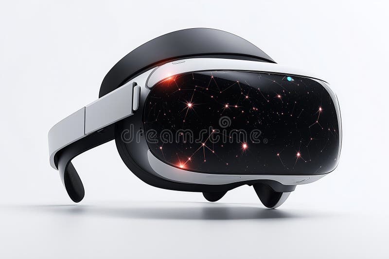 High-tech Virtual Reality Headset Showcasing a Cosmic Galaxy Design for ...