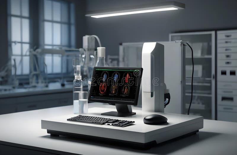 A Visualization of New Developed DNA Scanner Stock Illustration ...