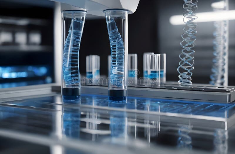 A Visualization of New Developed DNA Scanner Stock Illustration ...