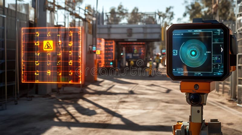 Cutting Edge Worksite with Advanced Safety Protocols and Futuristic ...