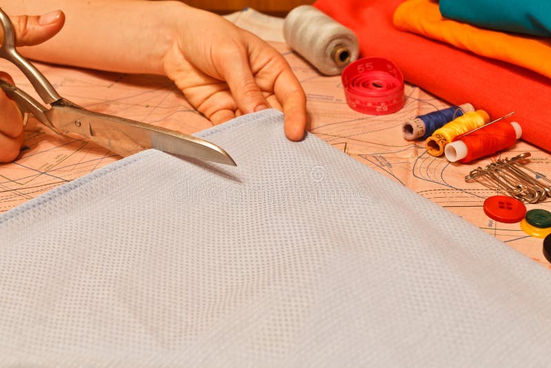 Cutting fabric stock image. Image of costume, edge, studio - 21615023