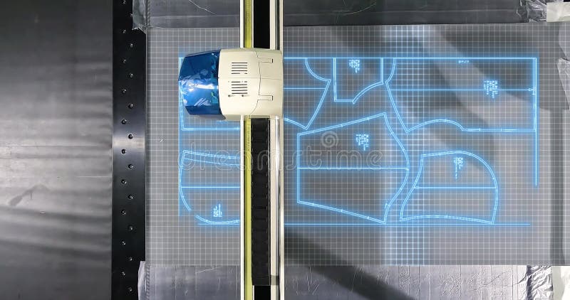Visualization of a Smart Industrial Fabric Cutting Machine. Smart ...