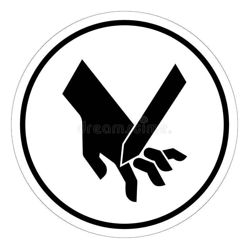 Cutting of Fingers Angled Blade of Circle Symbol Sign, Vector ...