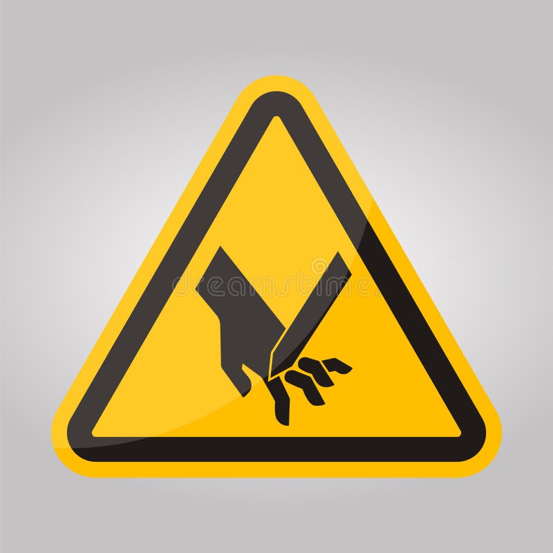 Cutting of Fingers Angled Blade Symbol Sign, Vector Illustration ...