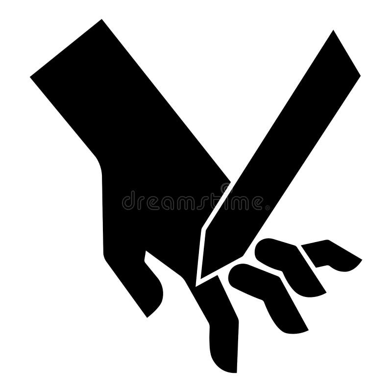Cutting of Fingers Angled Blade Symbol Sign, Vector Illustration ...