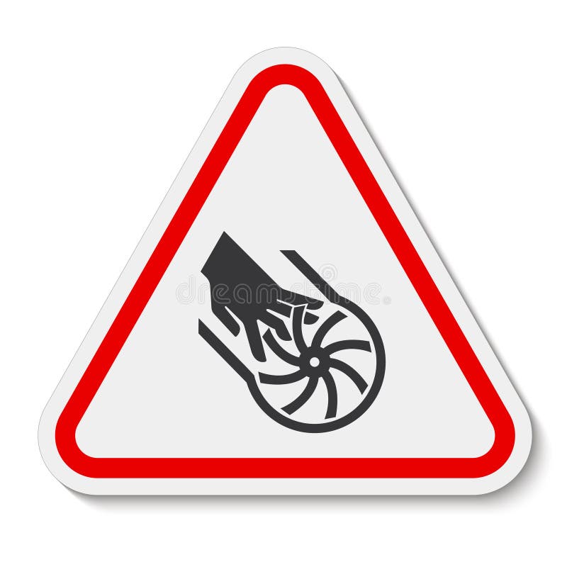 Cutting of Fingers Impeller Blade Symbol Sign Isolate on White ... Cutting of Fingers Impeller Blade Symbol Sign Isolate on White ...