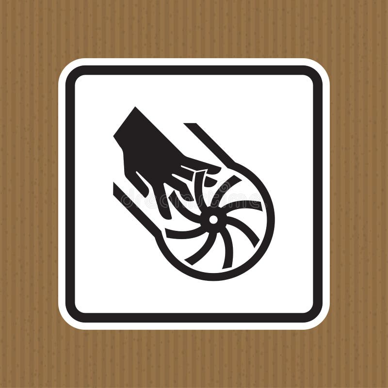 Cutting of Fingers Impeller Blade Symbol Sign Isolate on White ... Cutting of Fingers Impeller Blade Symbol Sign Isolate on White ...