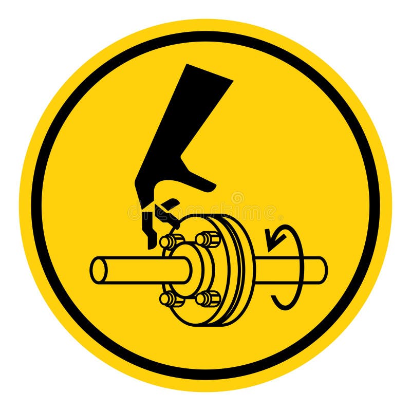 Cutting of Fingers Rotating Shaft Symbol Sign, Vector Illustration ...