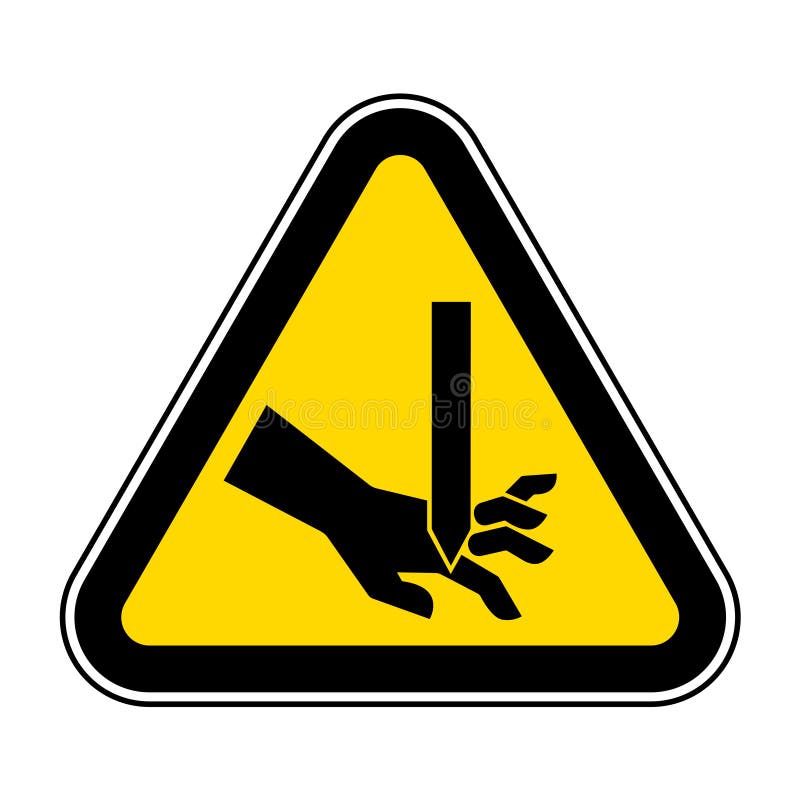 Cutting of Fingers Straight Blade Symbol Sign, Vector Illustration ...