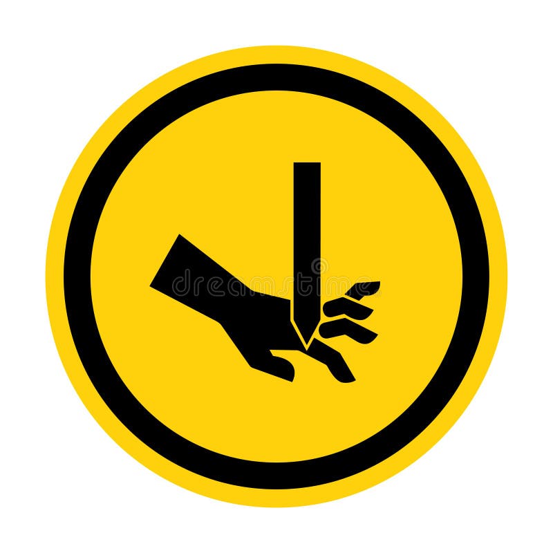 Cutting of Fingers Straight Blade Symbol Sign, Vector Illustration ...