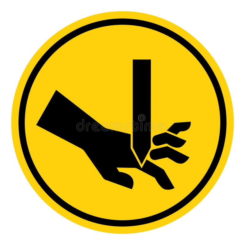 Cutting of Fingers Straight Blade Symbol Sign, Vector Illustration ...