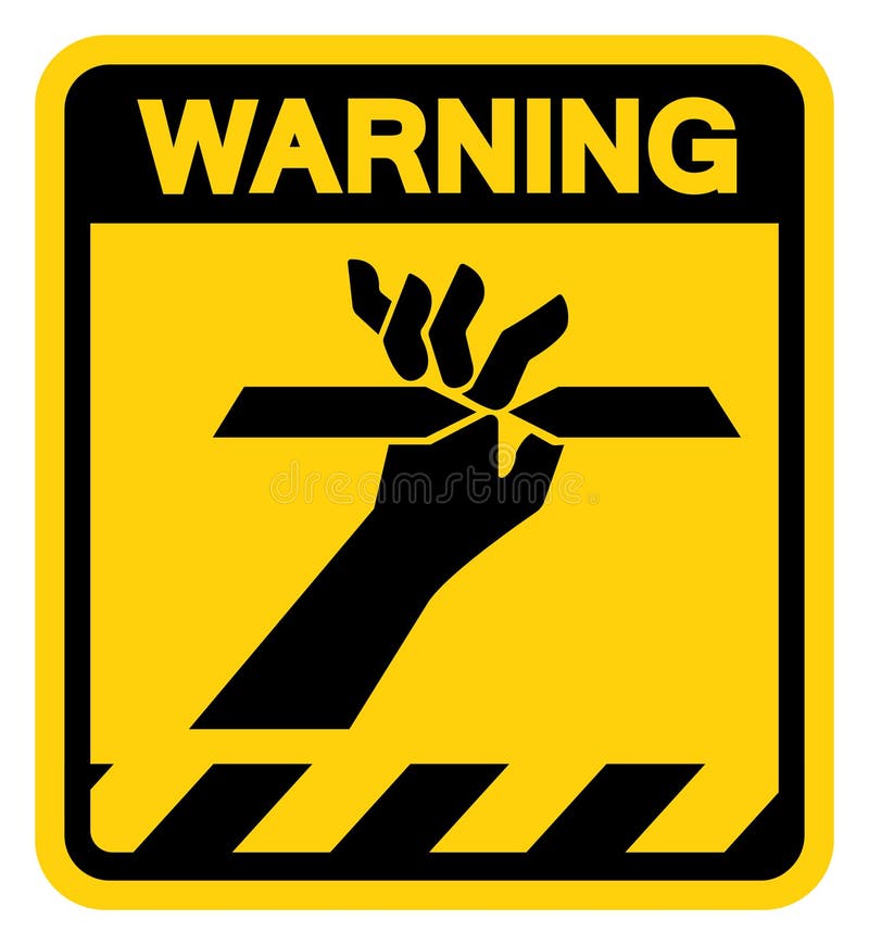 Cutting of Fingers Warning Sign, Vector Illustration, Isolate on White ...