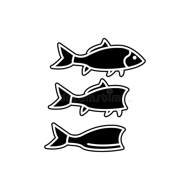 Cutting Fish Icon. Element of Fish Production for Mobile Concept and ...