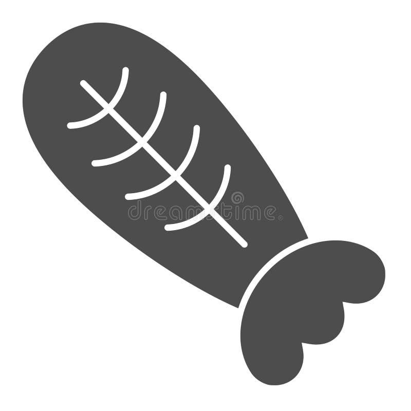 Cutting Fish Solid Icon. Fish Fillet Vector Illustration Isolated on ...