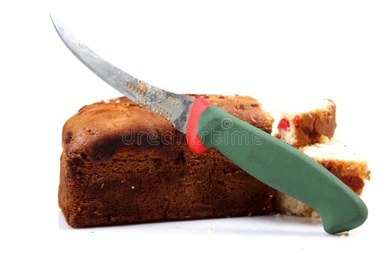 Cutting fruit cake stock photo. Image of cutting, white - 18793496