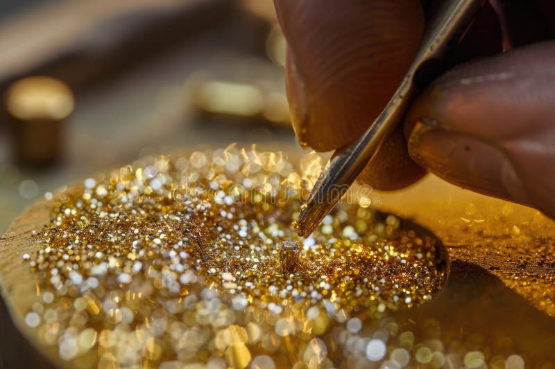 Cutting gold with scissors stock photo. Image of luxury - 383908634