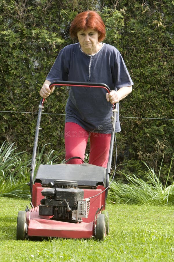 Cutting grass stock image. Image of herb, female, care - 9269075