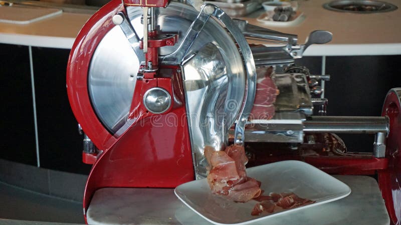 Cutting ham stock image. Image of cook, kitchen, restaurant - 81513913