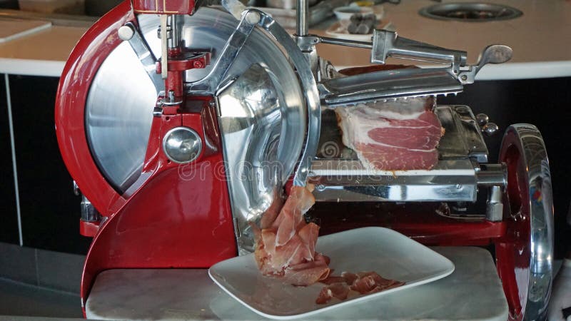 Cutting ham stock image. Image of kitchen, fresh, belgium - 81530409