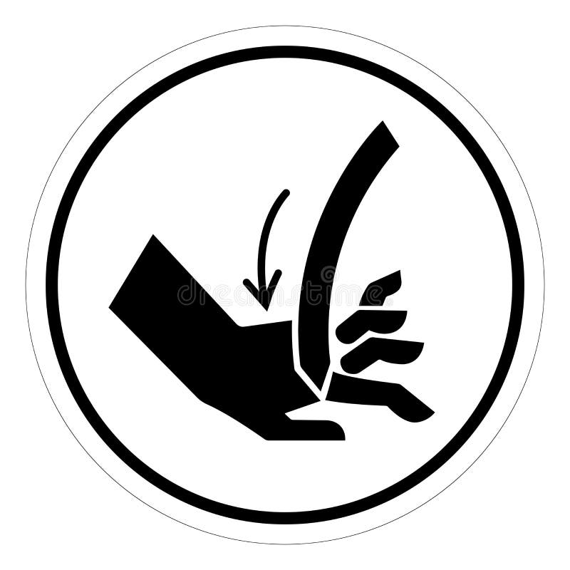 Cutting of Hand Curved Blade of Circle Symbol Sign, Vector Illustration ...