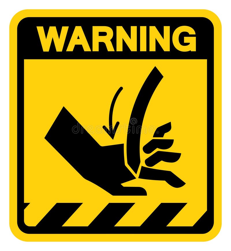 Cutting of Hand Curved Blade Warning Sign, Vector Illustration, Isolate ...