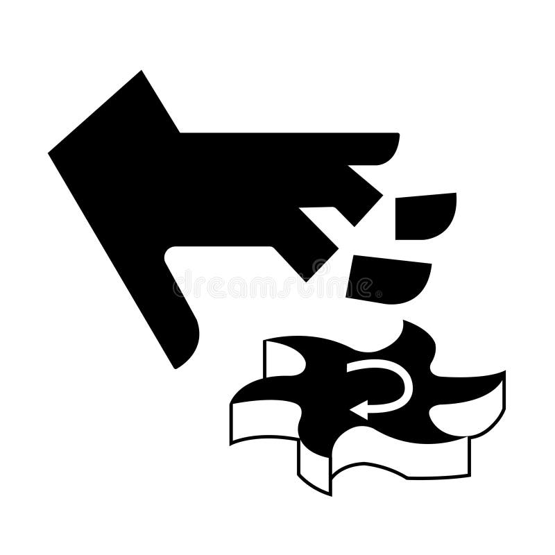 Hand Hazard Symbol Sign, Vector Illustration, Isolate on White ...