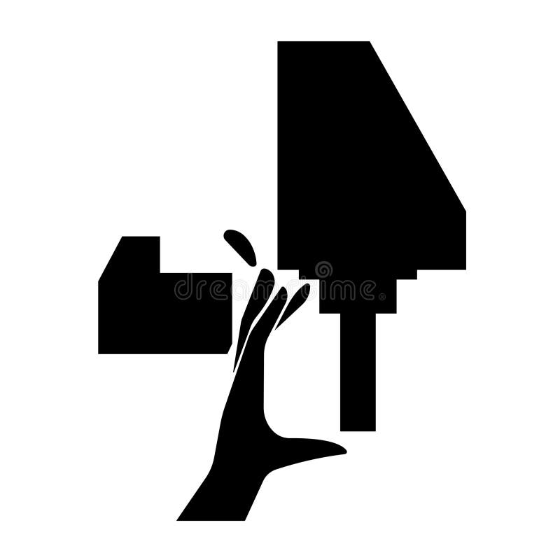 Hand Hazard Symbol Sign, Vector Illustration, Isolate on White ...