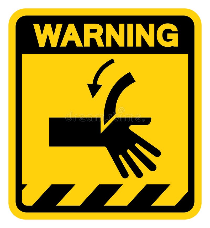 Cutting Hand Warning Sign, Vector Illustration, Isolate on White ...