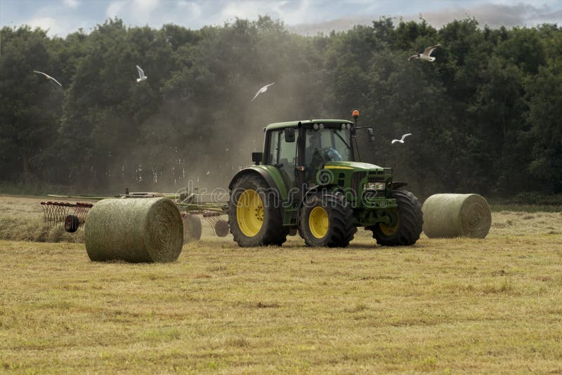 Cutting Hay in the Summertime Stock Photo - Image of cutting, tractor ...
