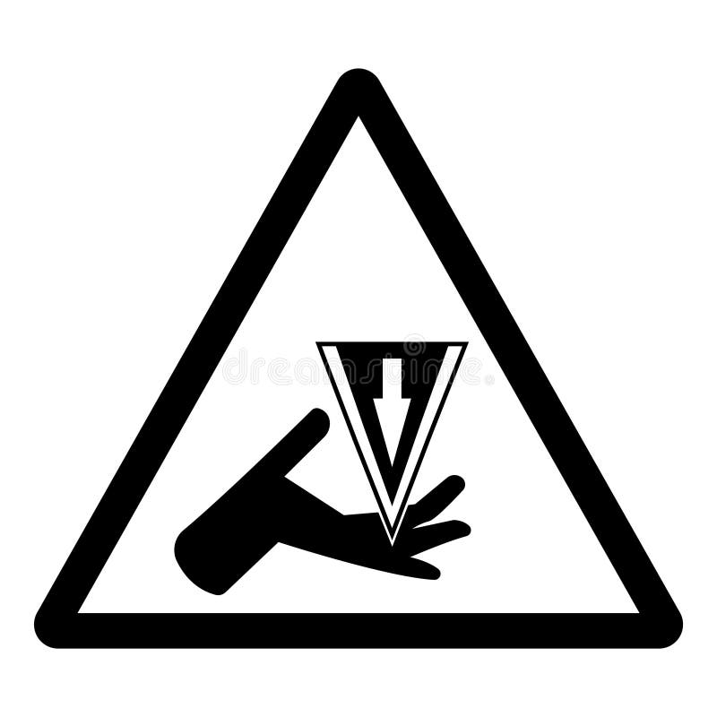 Cutting Hazard Symbol Sign, Vector Illustration, Isolate on White ...