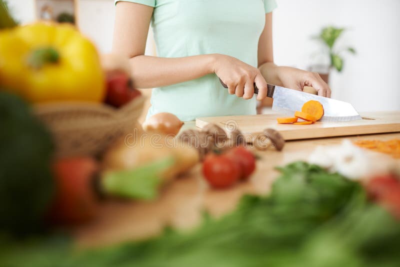 Cutting Ingredients for Soup Stock Image - Image of home, chef: 62835347
