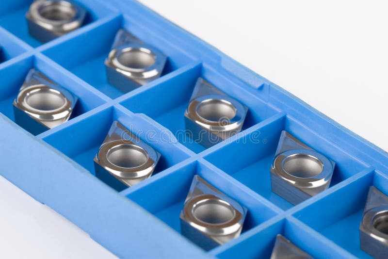 Cutting Inserts for Turning in a Box Stock Photo - Image of lathe ...