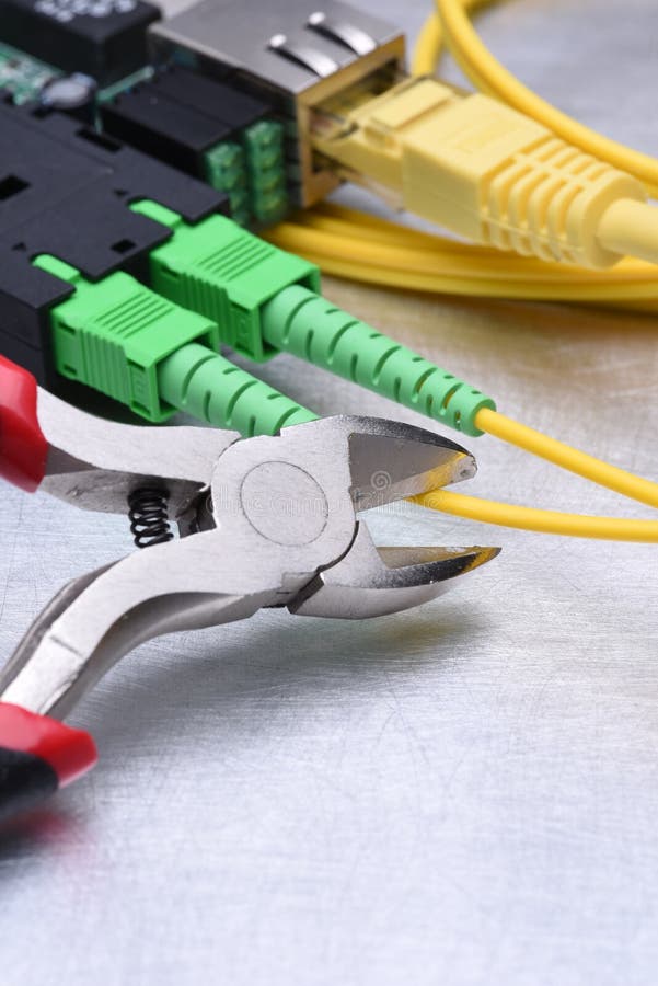 Cutting internet cable stock image. Image of cable, link - 24337943