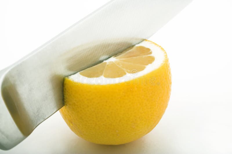Cutting lemon stock photo. Image of stainless, lemon, sharpened - 636272