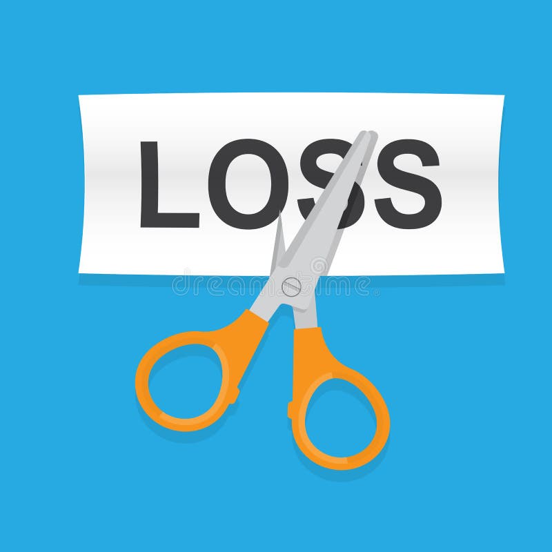 Cut loss concept. stock illustration. Illustration of depression ...
