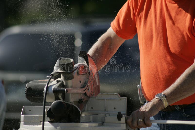 Cutting Lumber stock image. Image of power, tools, volunteer - 290201