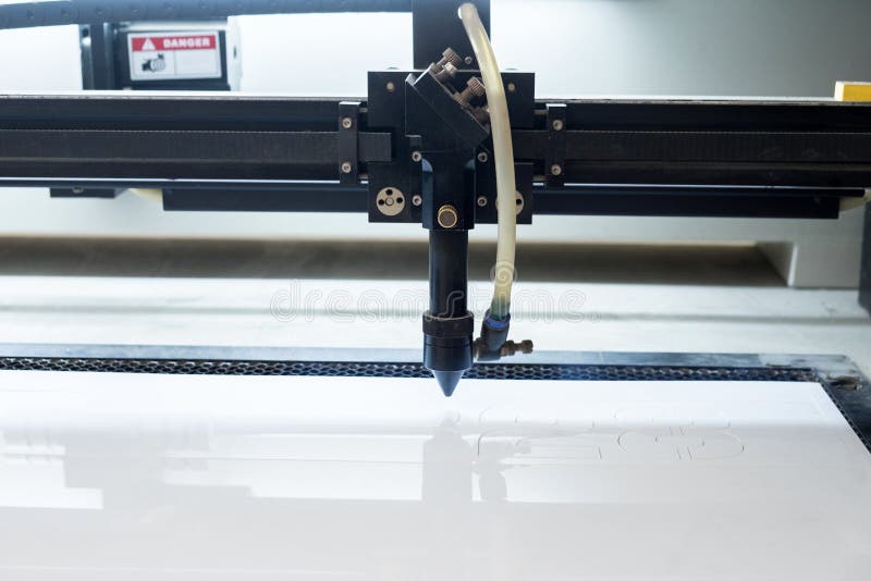 Cutting Machine Carving on the Plastic Plate Stock Image - Image of ...