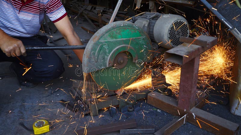 Cutting Machine in Operation Stock Photo - Image of operation ...