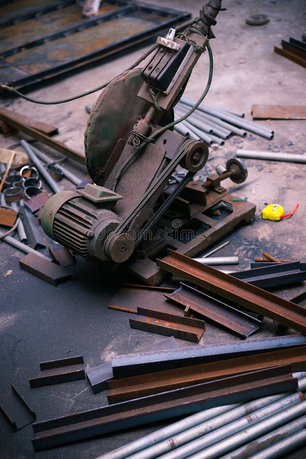 Industrial Cutting Machine Working Stock Photo - Image of workshop ...